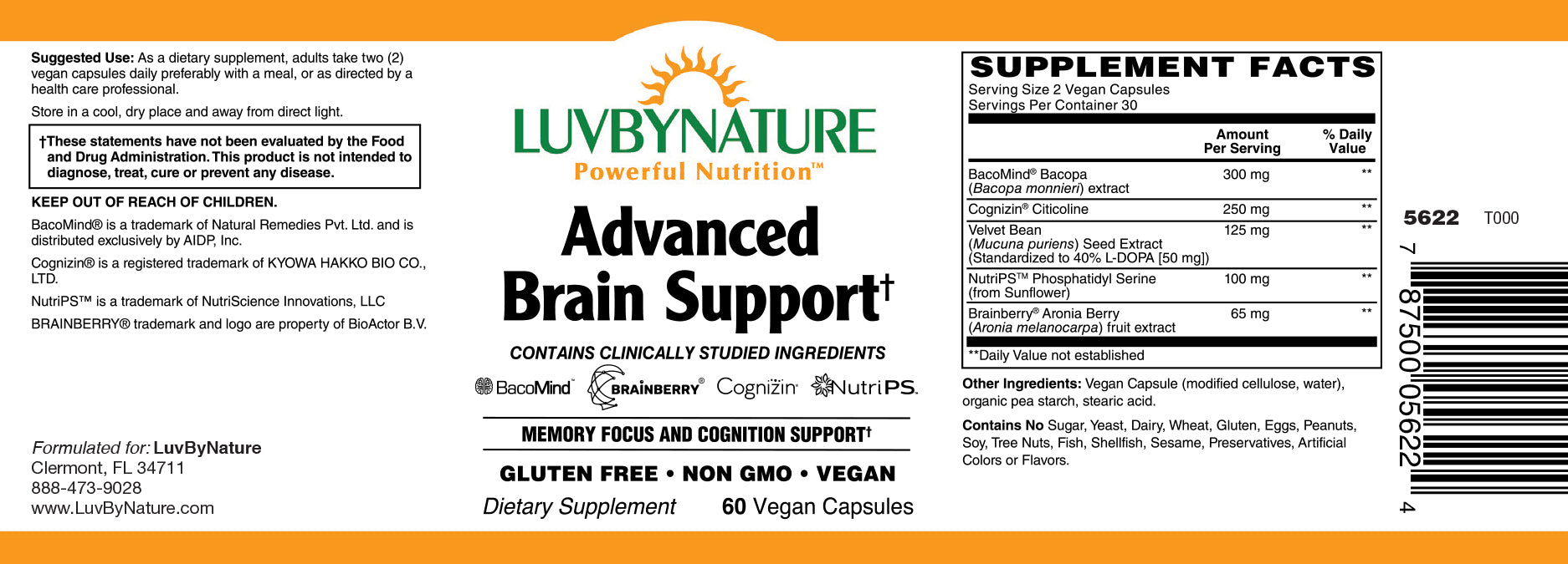 Advanced Brain Support, LuvByNature – NaturalHealth365Store